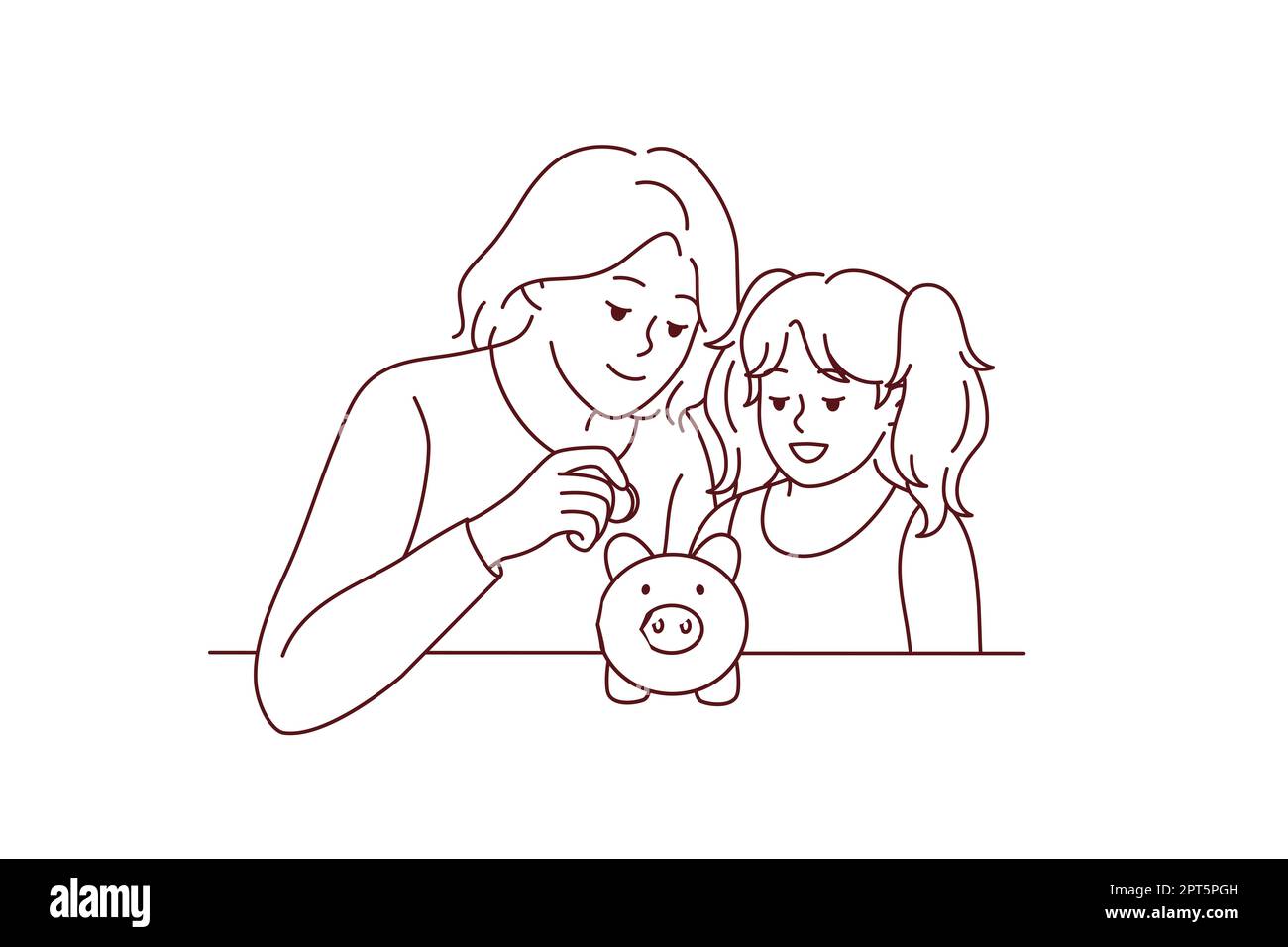 Mother bank cartoon Cut Out Stock Images & Pictures - Alamy