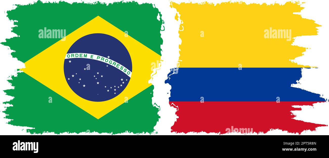 Brazil colombia flag hi-res stock photography and images - Alamy