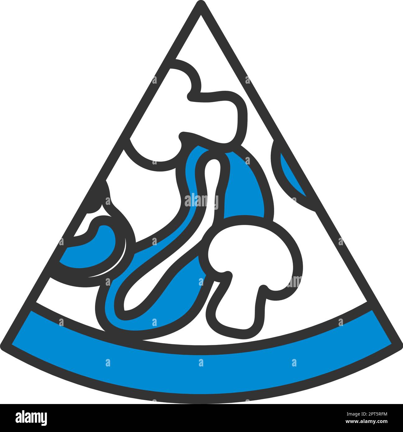 Plate slice pizza isolated Stock Vector Images - Alamy