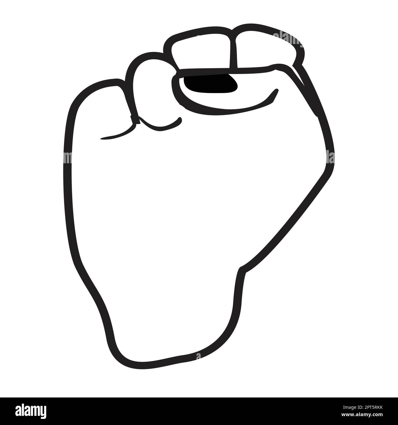 White Outline Power Fist Stock Vector Image & Art - Alamy
