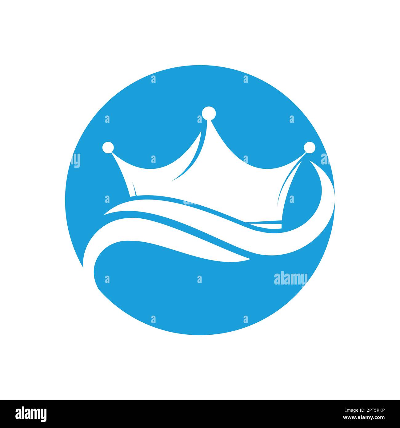 Wave king vector logo design. Water sea waves and crown vector design ...