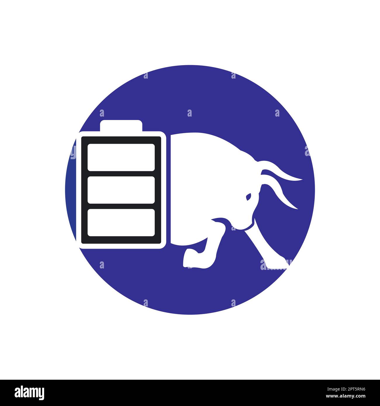 Bull Battery vector logo design template. Strong energy logo concept ...