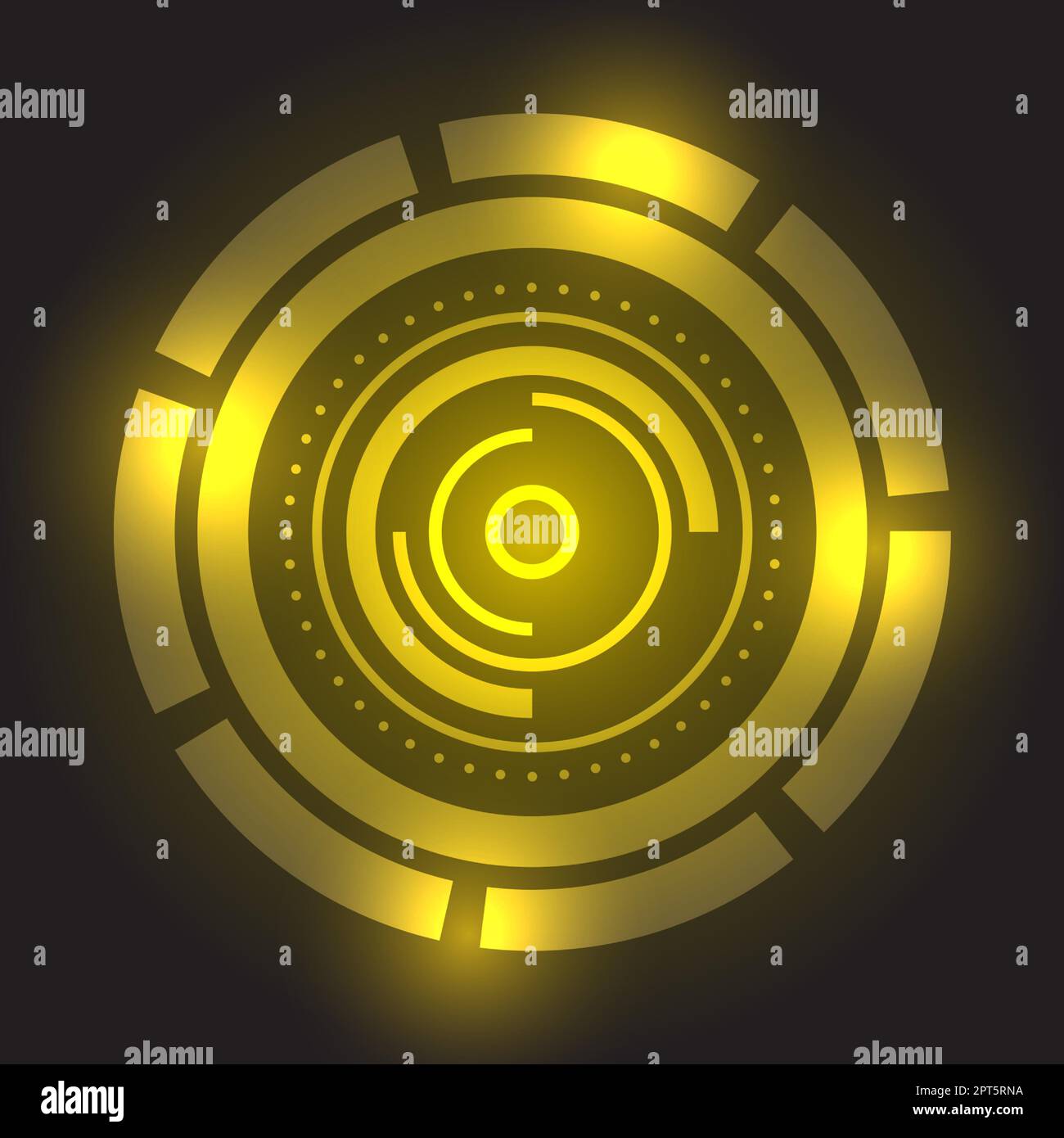 Abstract technology with Hi-tech gold background Stock Vector Image ...
