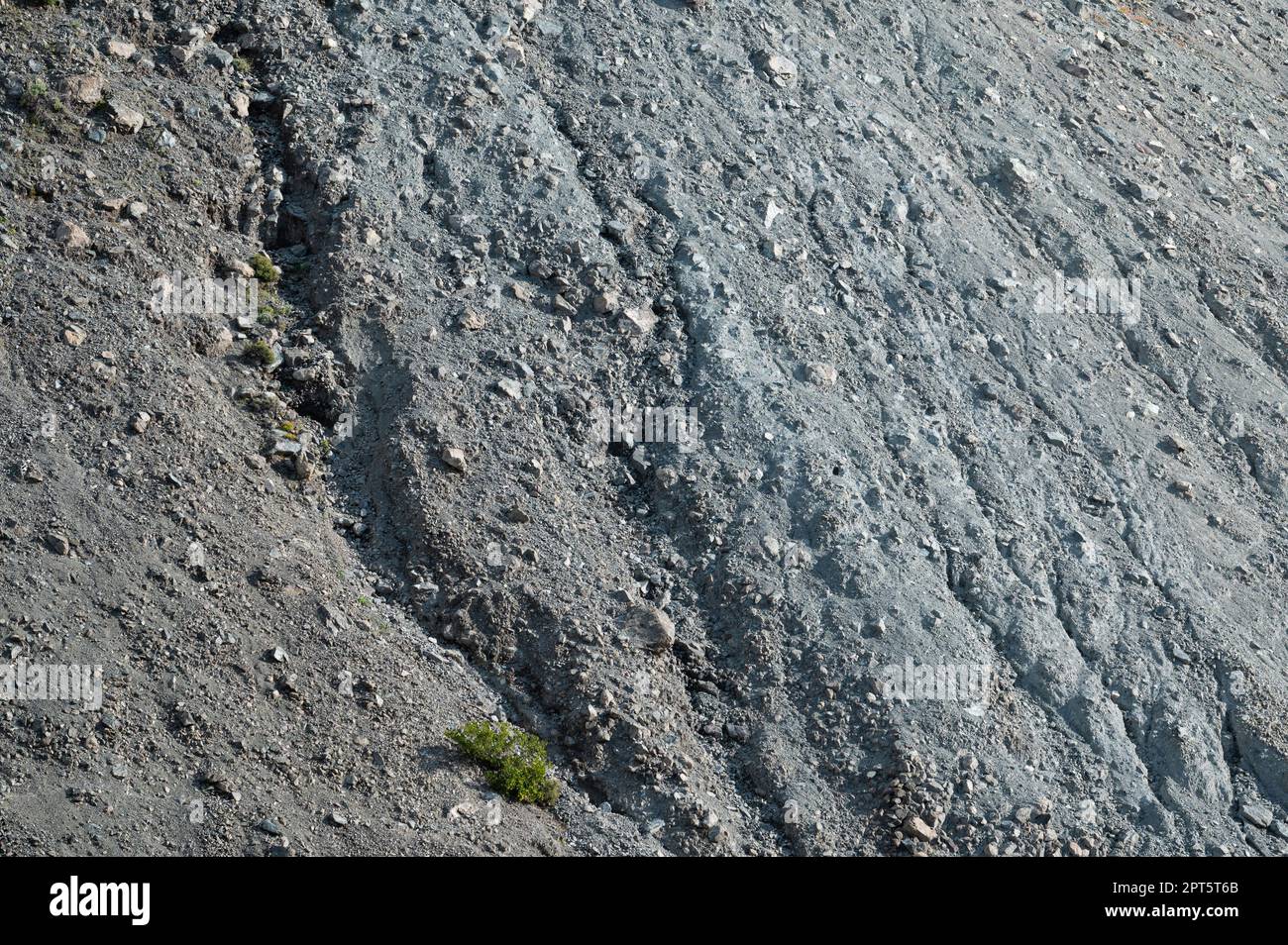 Mountains with textured erosion and grey gravel in Peyia, Cyprus Stock ...