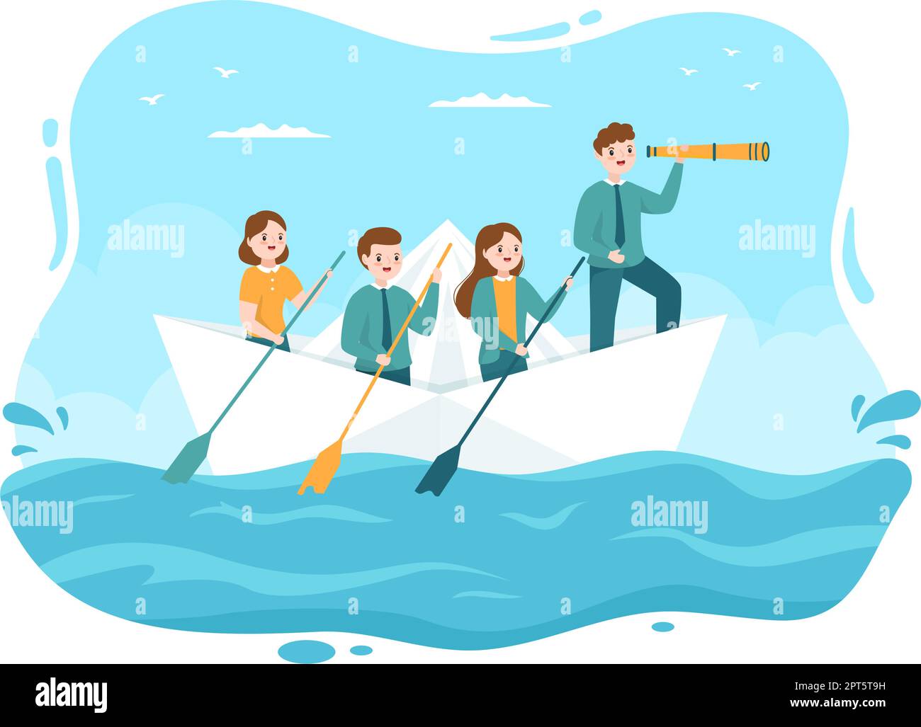 Business Leadership with Businessman Leader Helps the Team to Develop ...