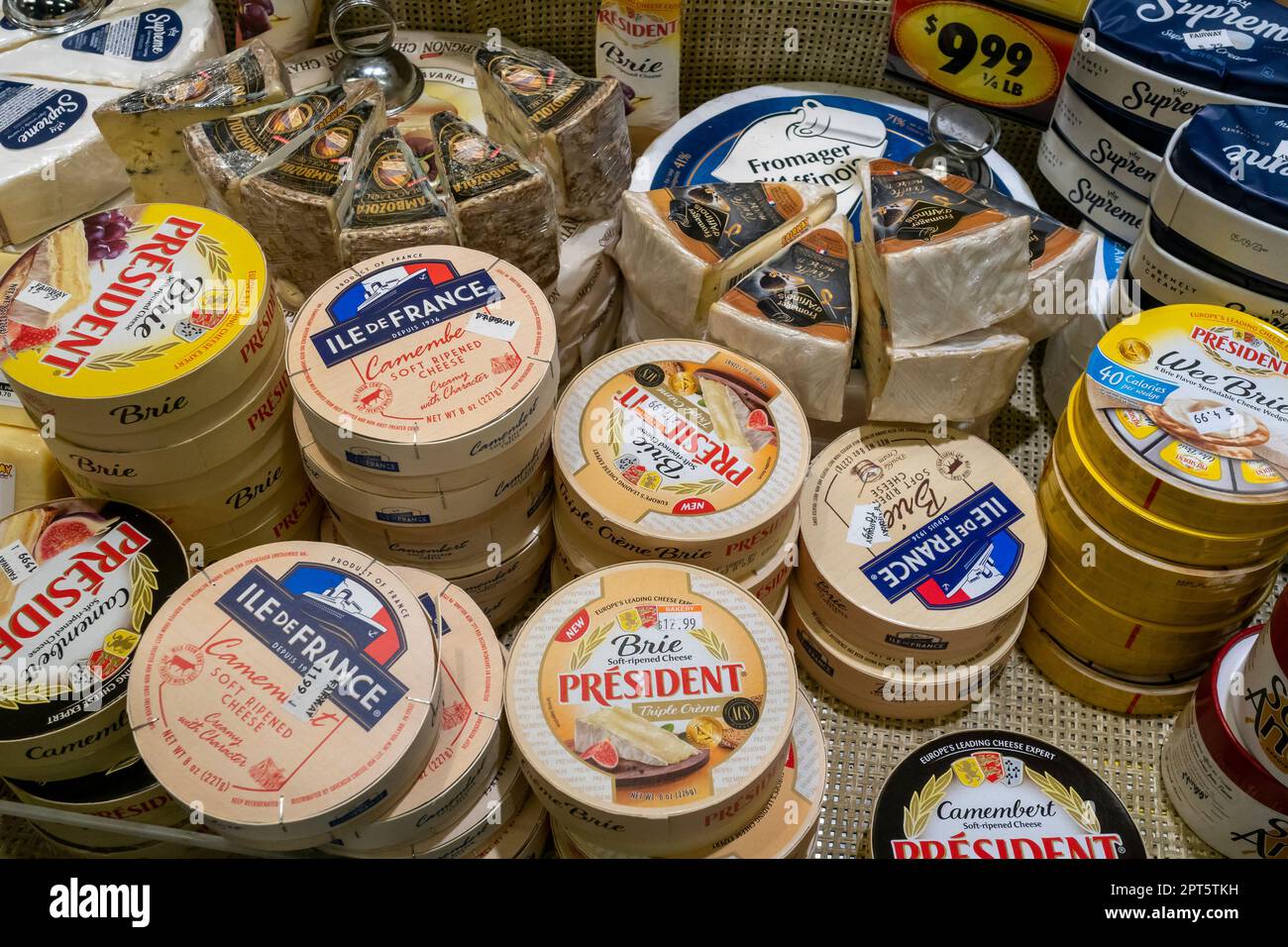 Imported cheese in a supermarket in New York on Monday, April 10, 2023 ...