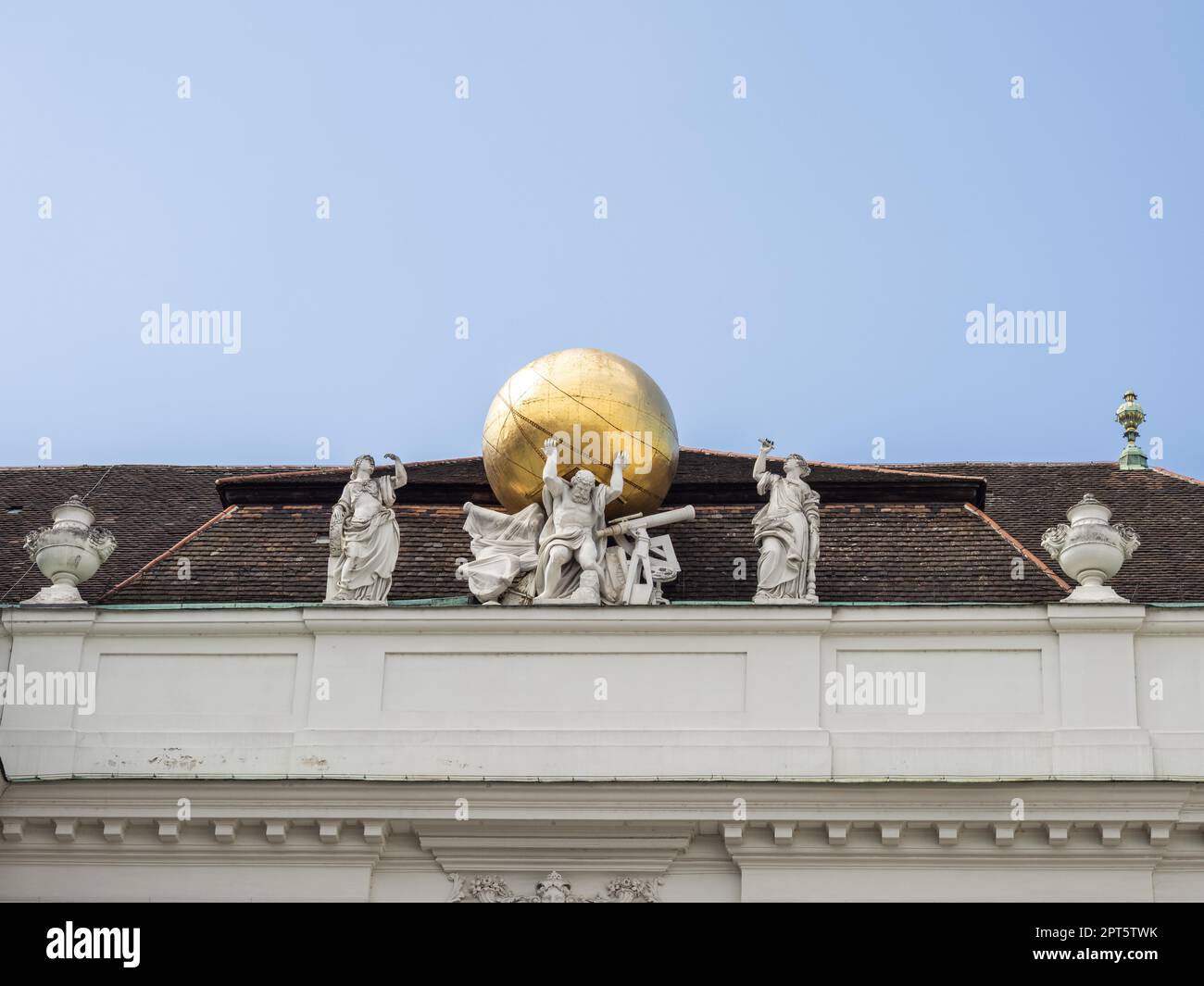 Atlas Carries the Earth, sculpture, Hofburg Imperial Palace, Vienna ...
