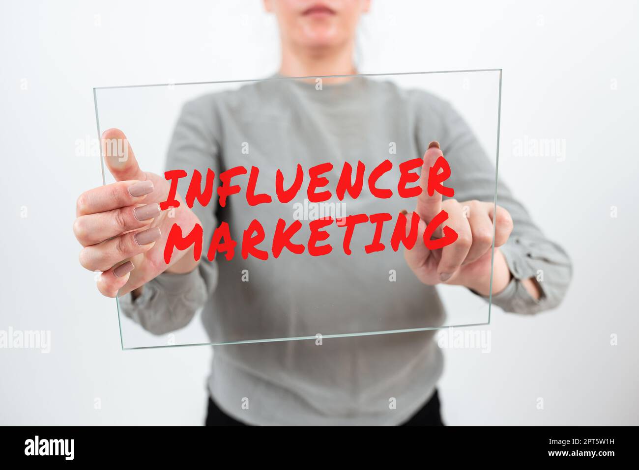 Conceptual display Influencer Marketing, Word for Endorser who ...