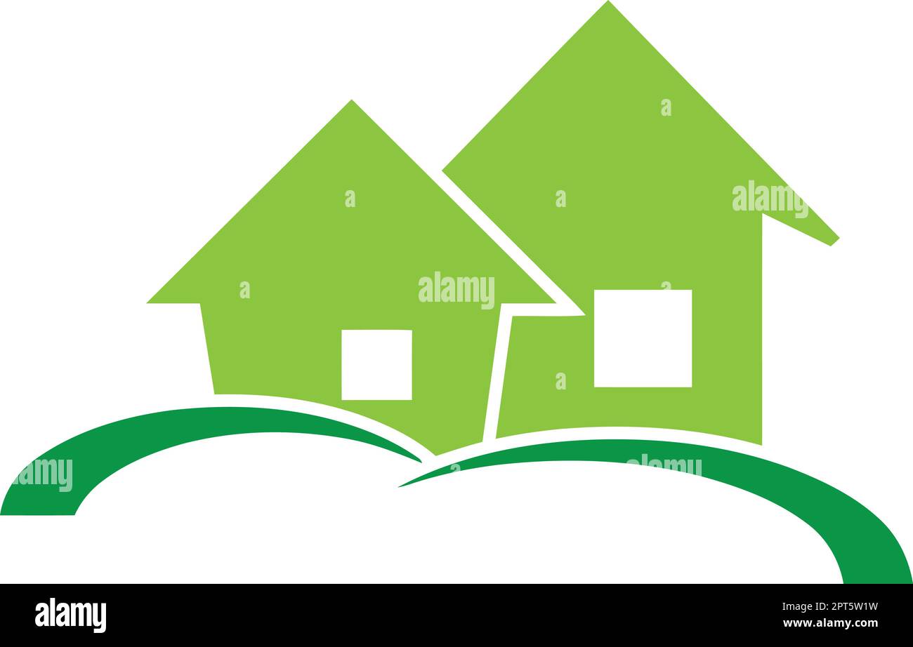 Two Houses, Real Estate, Realtor, Logo Stock Vector Image & Art - Alamy