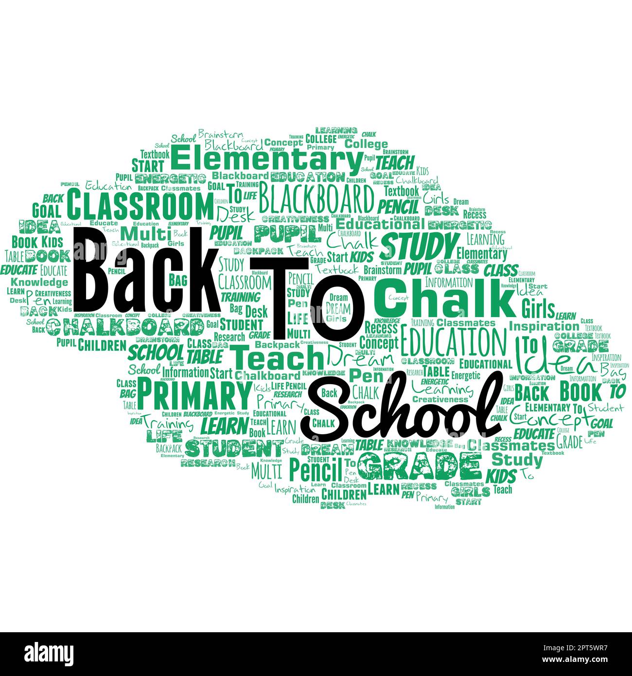 Big word cloud with back to school words Stock Photo - Alamy