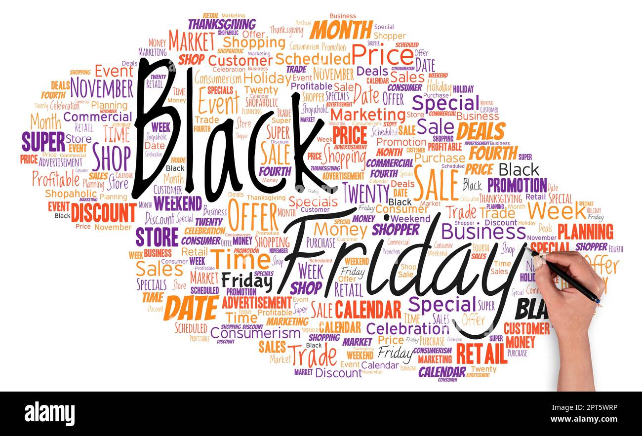 Time black friday shopping Cut Out Stock Images & Pictures - Alamy