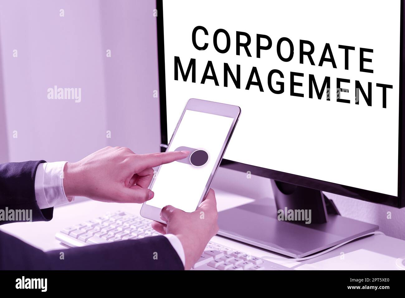 Handwriting text Corporate Management, Business concept all Levels of ...