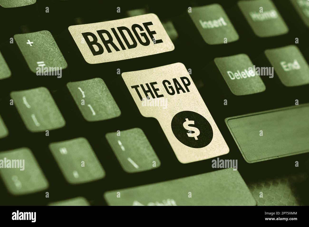Conceptual display Bridge The Gap, Business idea Overcome the obstacles ...