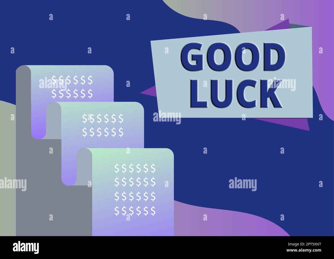 Conceptual display Good Luck, Word for A positive fortune or a happy ...