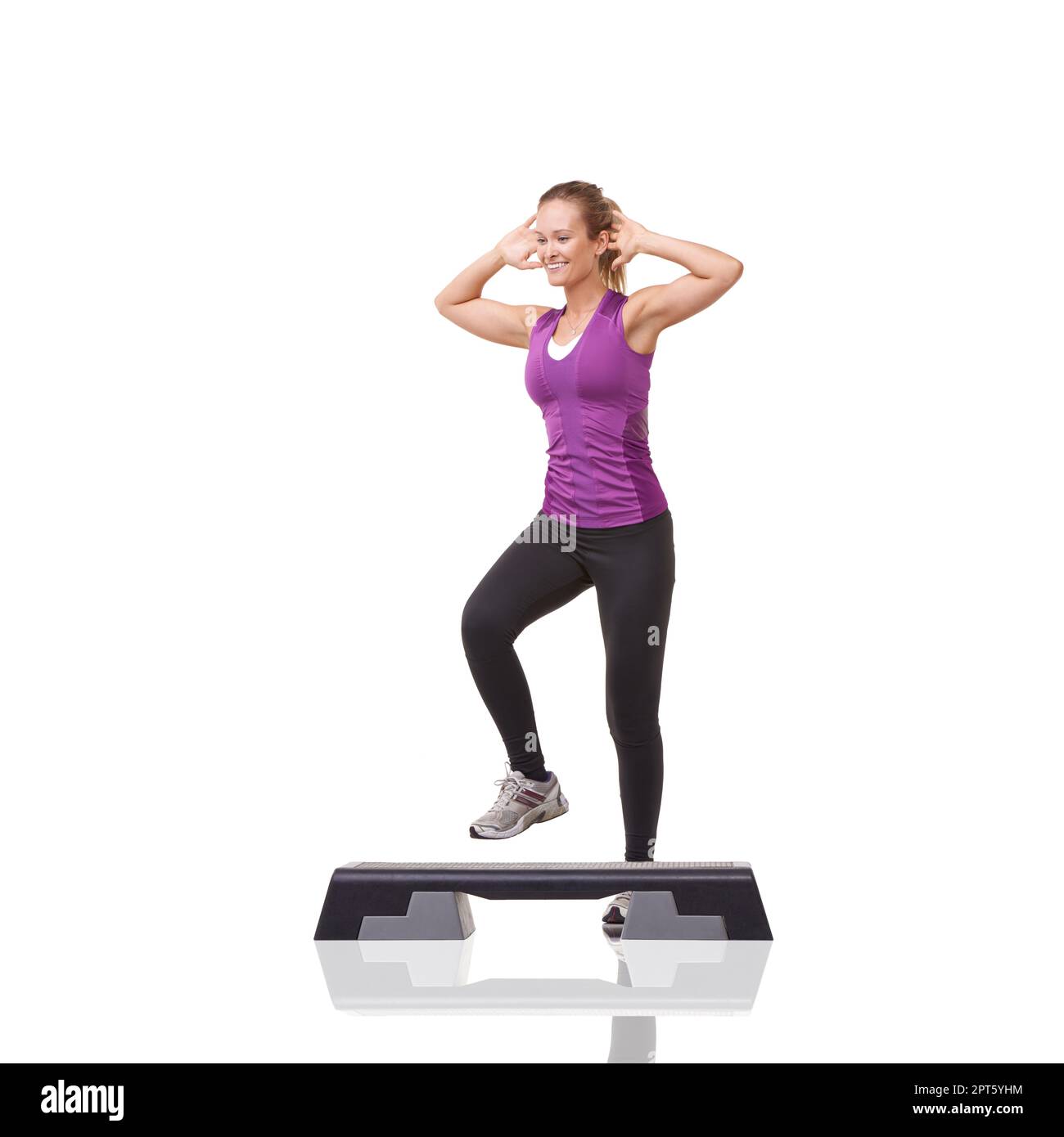 Step up exercise Cut Out Stock Images & Pictures - Alamy