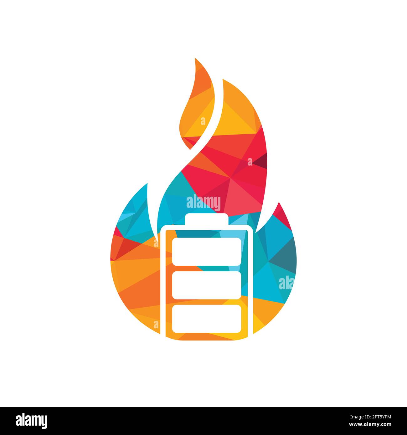 Battery fire vector logo design. Nature energy logo concept Stock ...