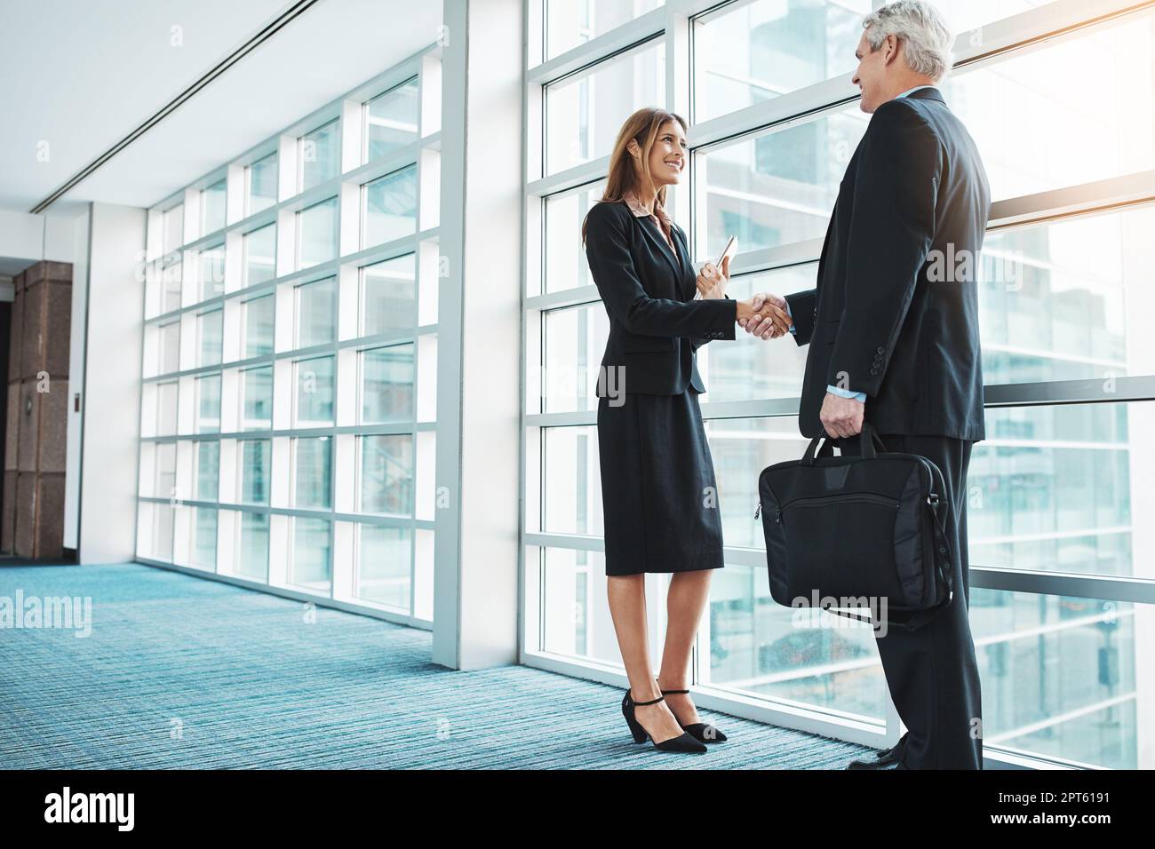Meeting with an influential stakeholder. a businessman and ...