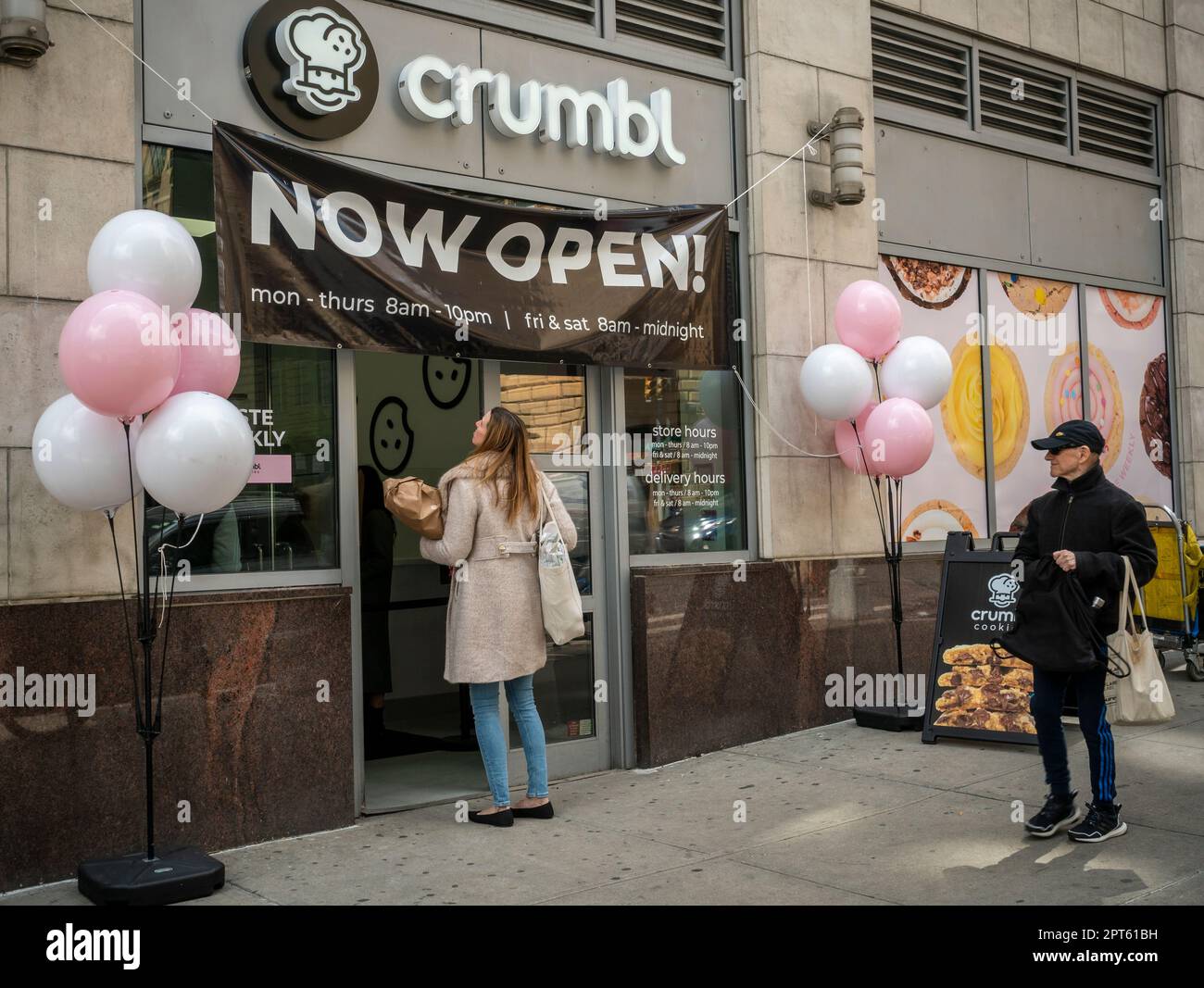 Grand opening of a branch of the popular Crumbl cookies chain in ...