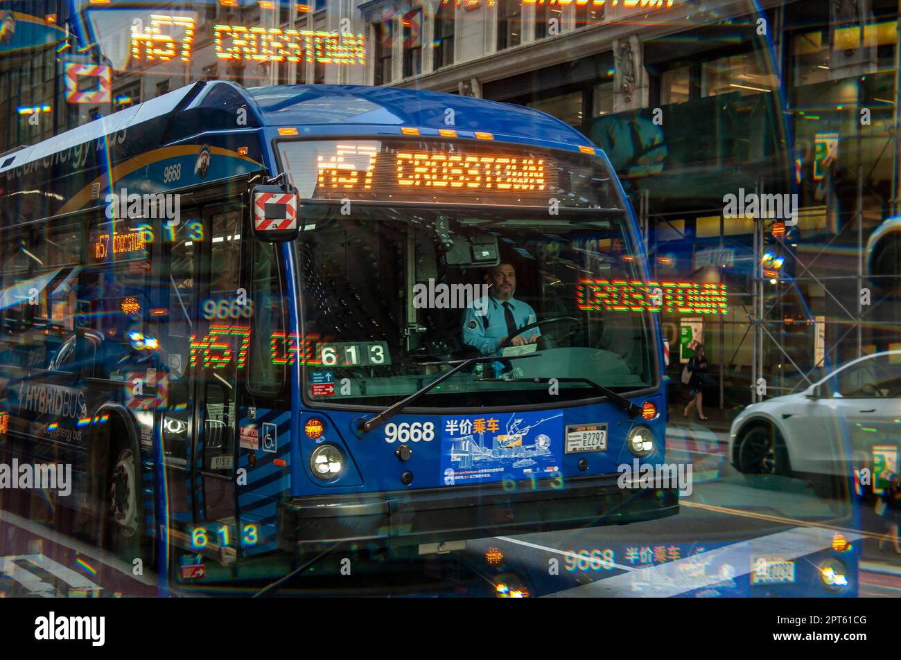 NYCTA bus in Midtown Manhattan in New York on Wednesday, April 26, 2023 ...