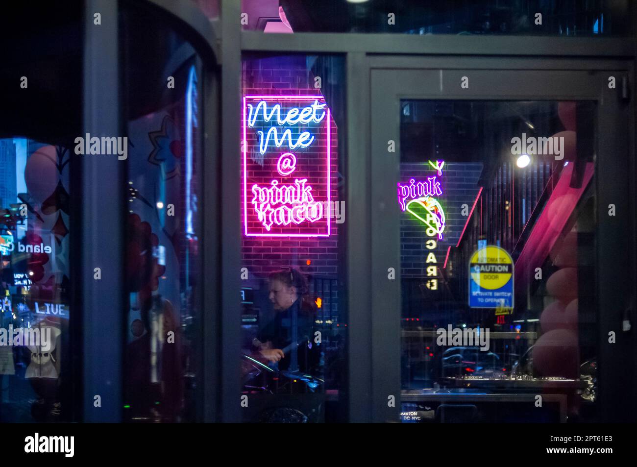 The Pink Taco chain of Mexican restaurants opens in Times Square, seen ...