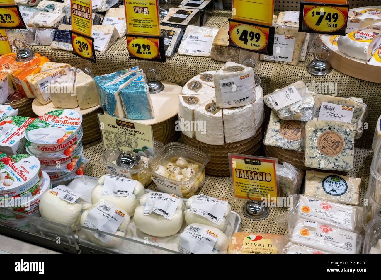 Imported cheese in a supermarket in New York on Monday, April 24, 2023 ...