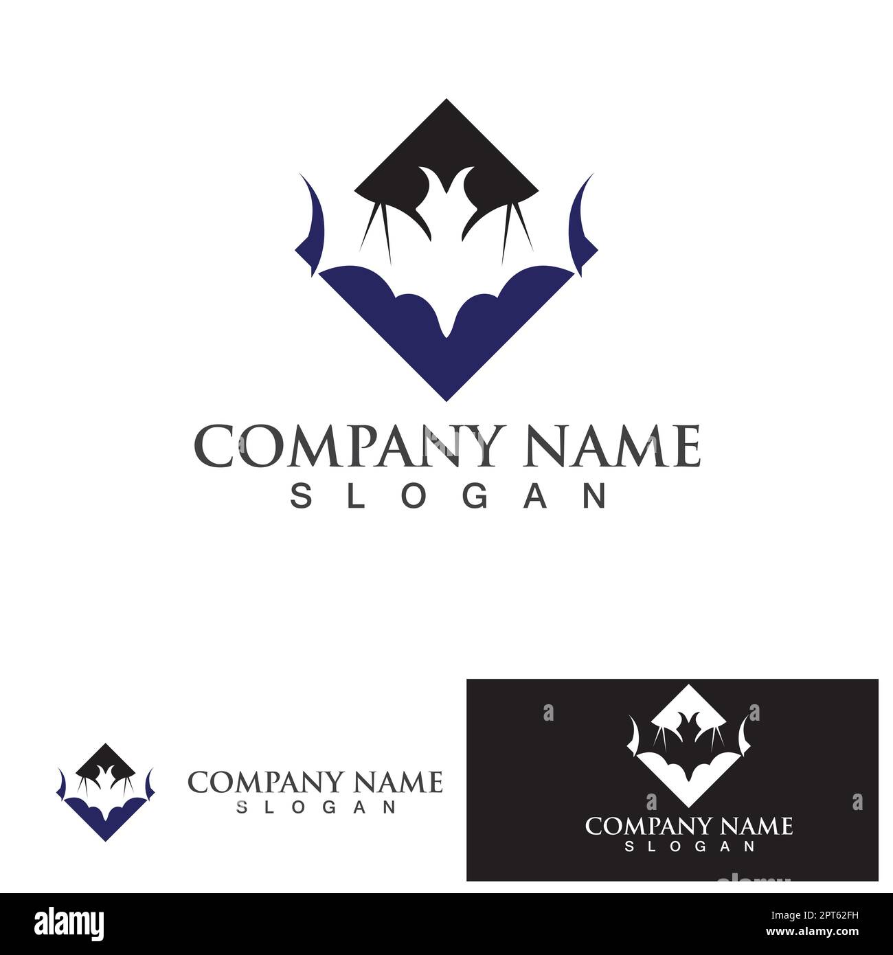 Bat logo design hi-res stock photography and images - Alamy