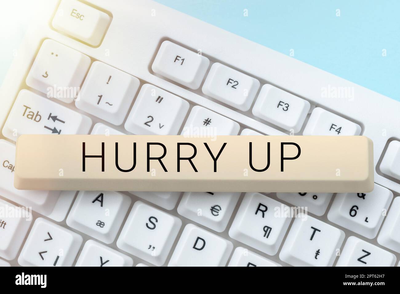 Conceptual caption Hurry Up, Word Written on asking someone to do a job ...