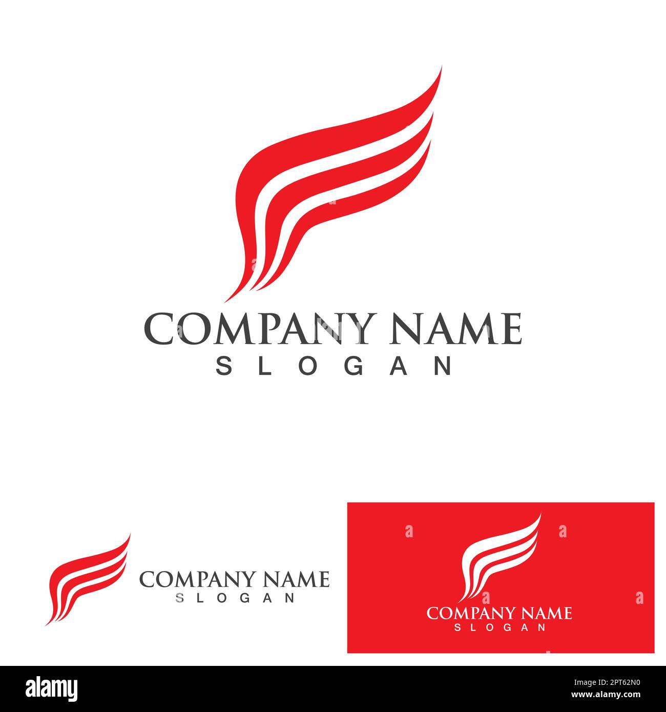 Wing red bird Logo Template vector Stock Vector Image & Art - Alamy