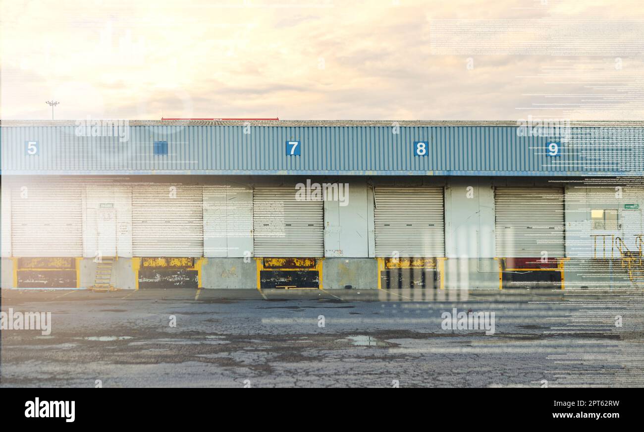 Empty logistics, industrial and cargo shipping site for product ...