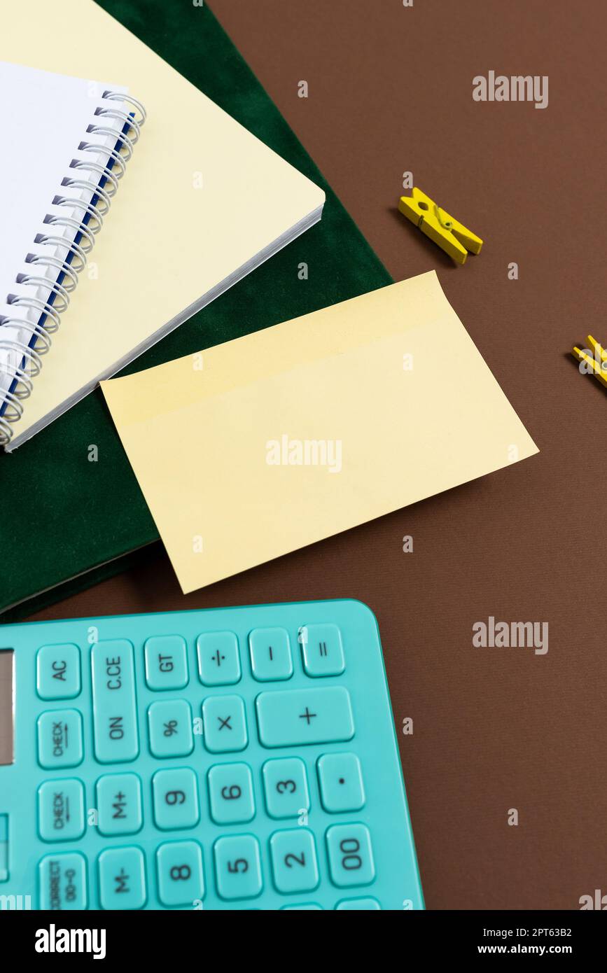 Multiple Assorted Collection Office Stationery Photo Placed Over Table ...