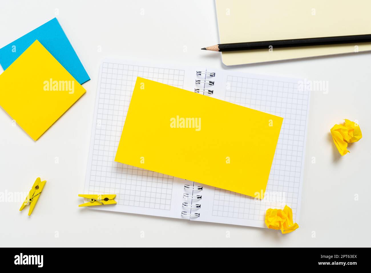 Multiple Assorted Collection Office Stationery Photo Placed Over Table ...