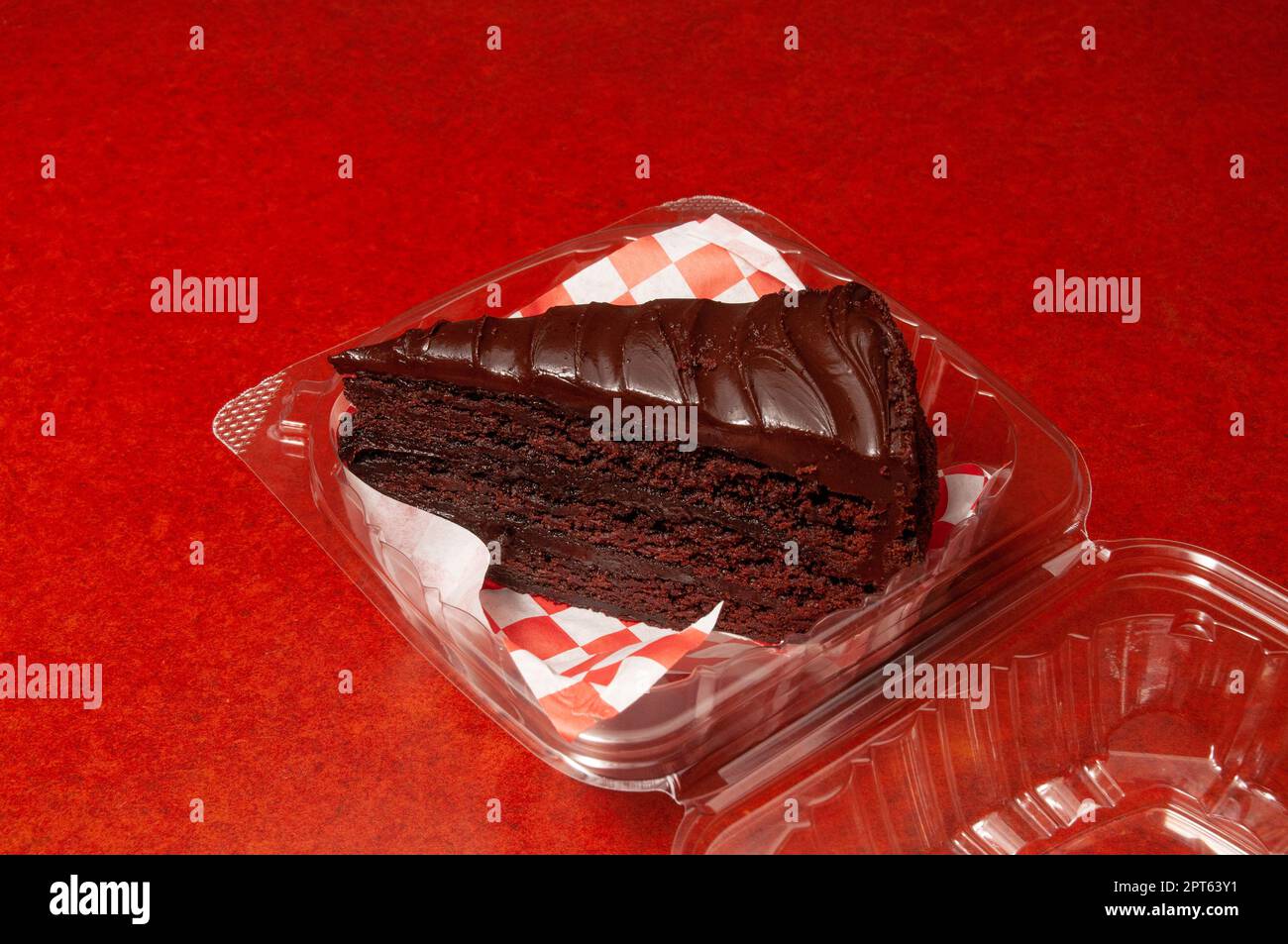 Piece of decadently delicious traditional chocolate cake Stock Photo ...