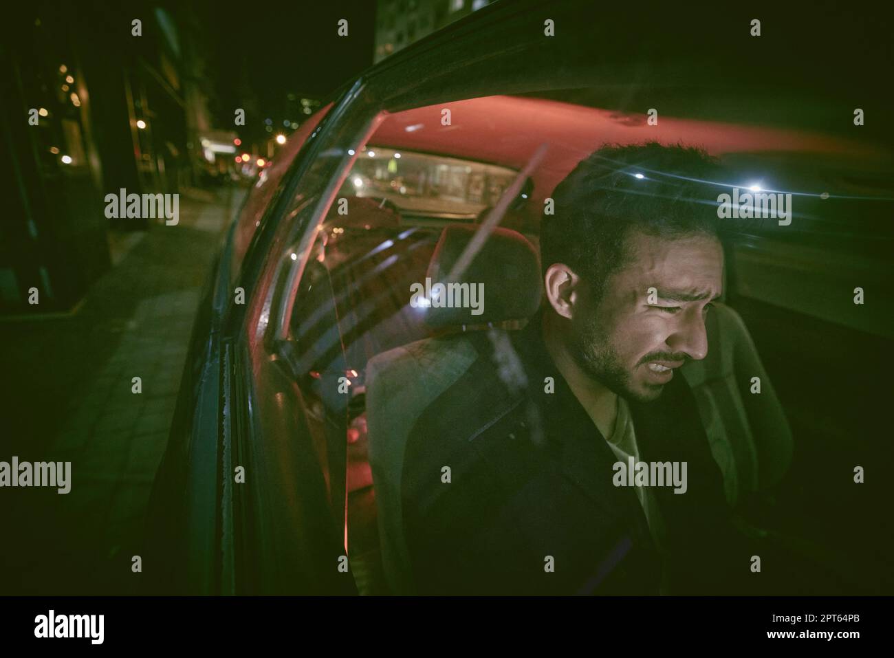 Male confused car driving hi-res stock photography and images - Alamy