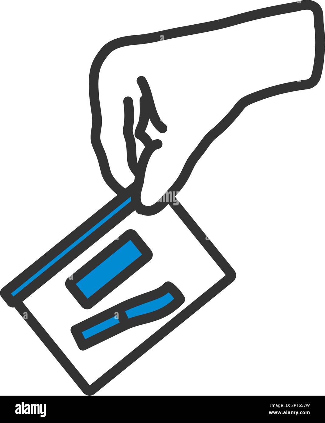 Hand Holding Evidence Pocket Icon Stock Vector Image & Art - Alamy