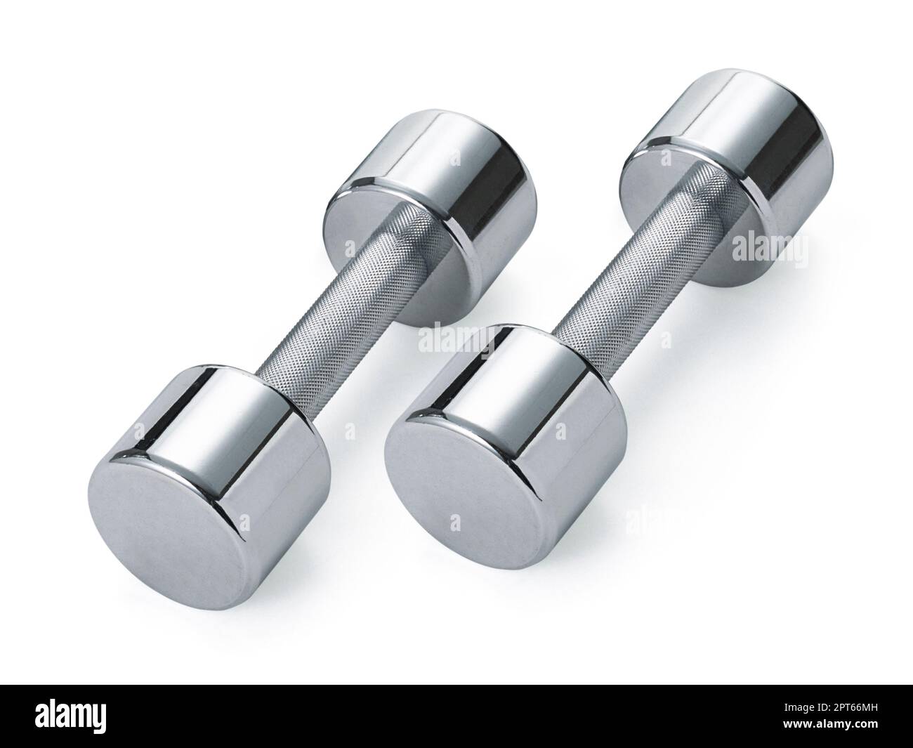 steel dumbbells isolated on white background Stock Photo - Alamy