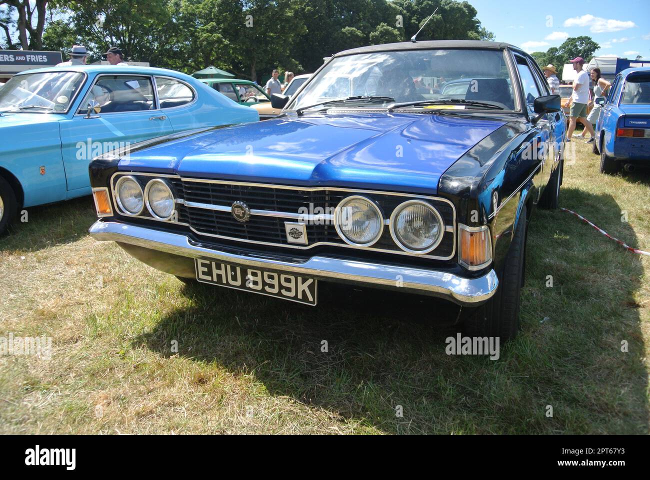 A 1971 Ford Cortina GT parked on display at the 47th Historic Vehicle ...