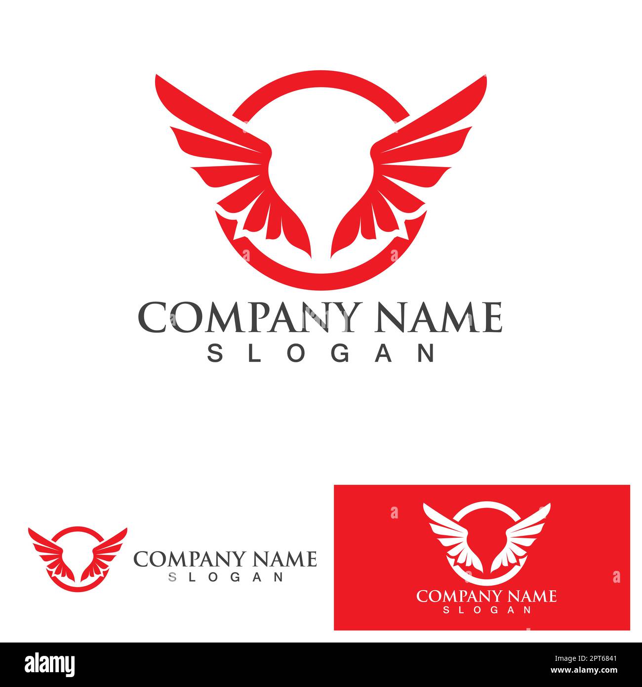 Wing red bird Logo Template vector Stock Vector Image & Art - Alamy