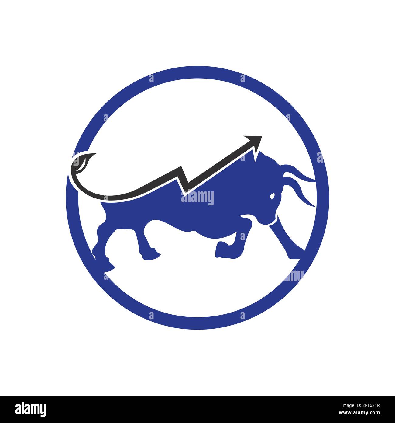 Financial bull logo design. Trade Bull Chart, finance logo. Economy ...