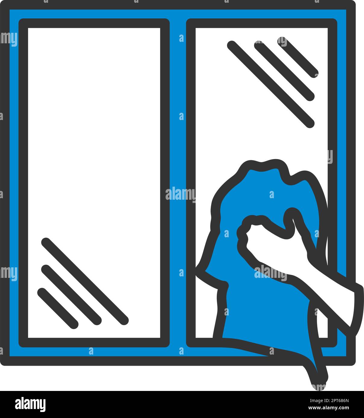 Hand Wiping Window Icon Stock Vector Image & Art - Alamy