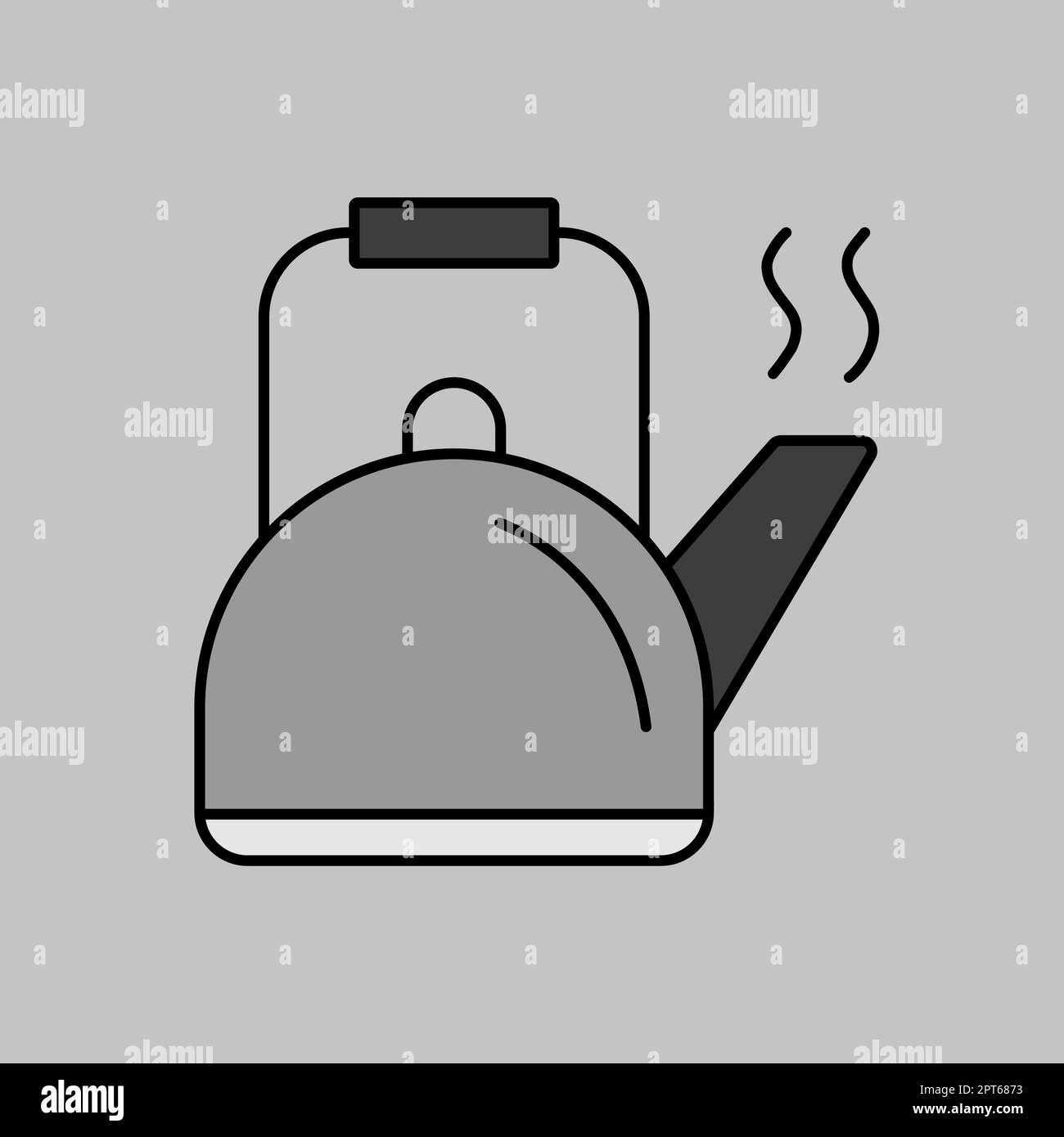 Camping metal kettle vector icon. Hiking sign Stock Vector Image & Art ...