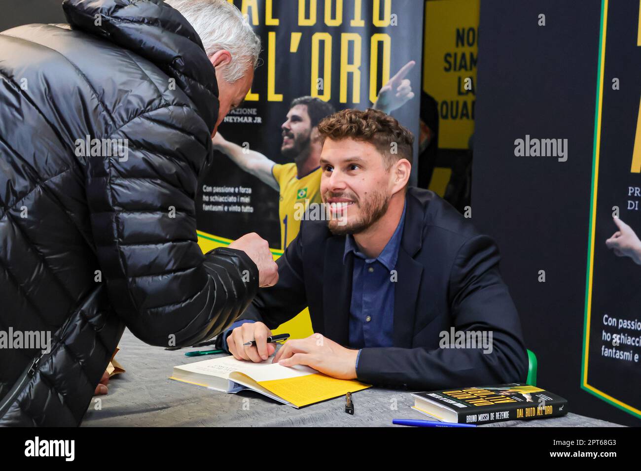 Modena, Italy. 27th Apr, 2023. Bruno Mossa De Rezende meet the fan ...