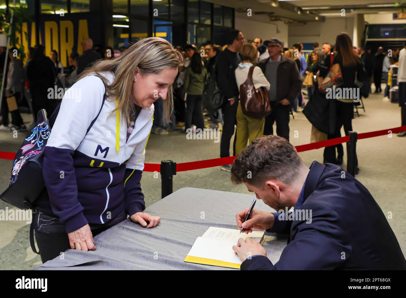 Modena, Italy. 27th Apr, 2023. Bruno Mossa De Rezende meet the fan ...