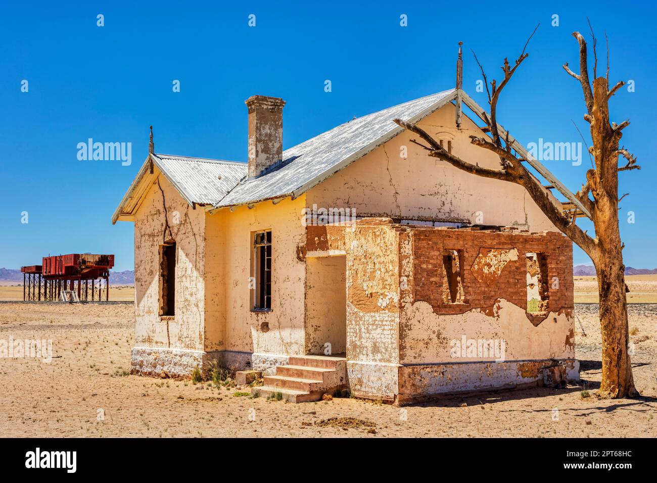 Ruin, railway station, Garub, Namibia Stock Photo - Alamy