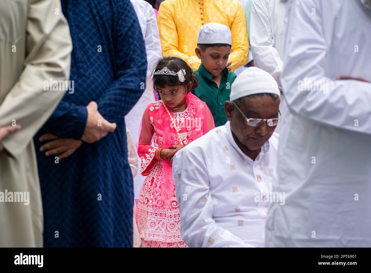 Guwahati, India. 22 April 2023. Indian Muslims arrives to offer prayer ...