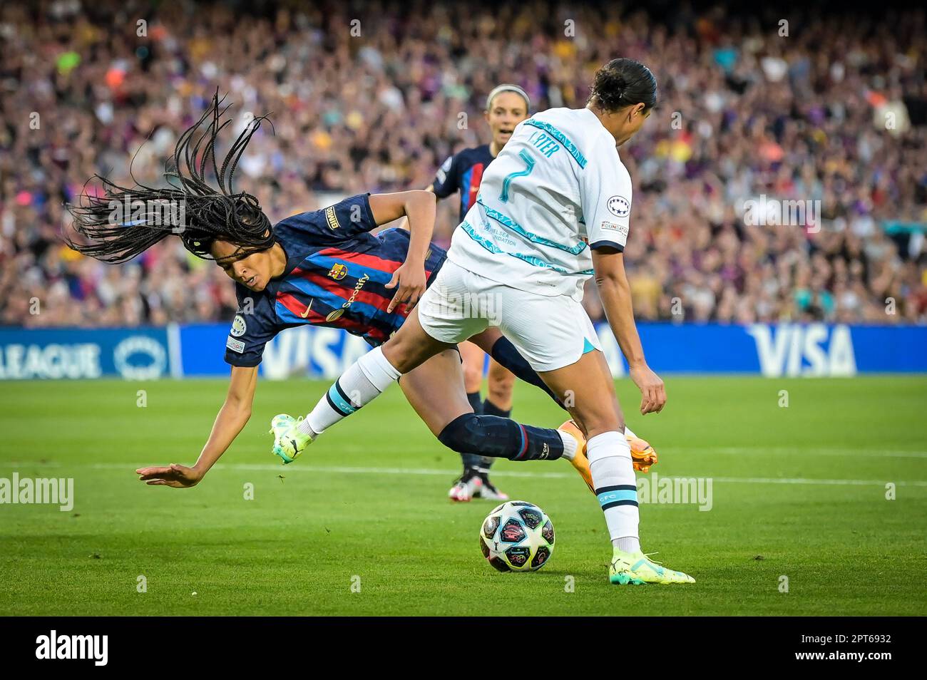 Barcelona, Spain. 27th Apr, 2023. Salma Paralluelo (FC Barcelona Fem ...