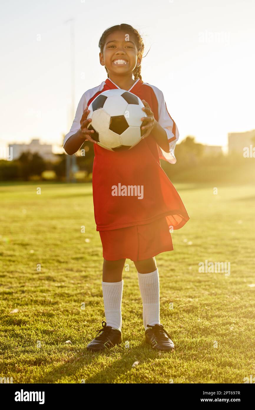 Little Girl Playing Soccer