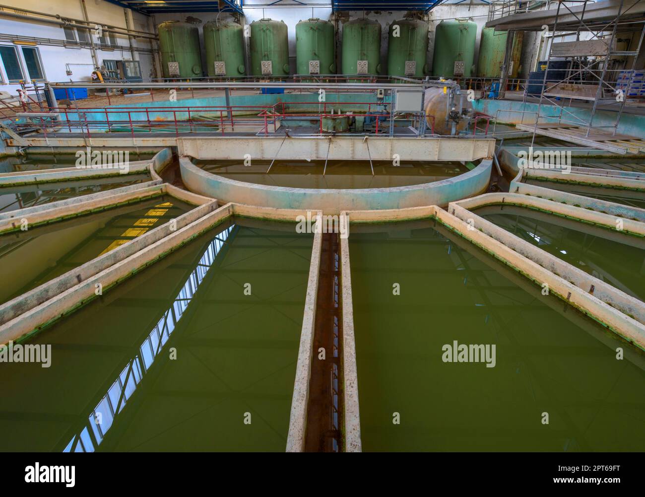 Water purification plant in a former paper factory, Lost Place, Baden ...