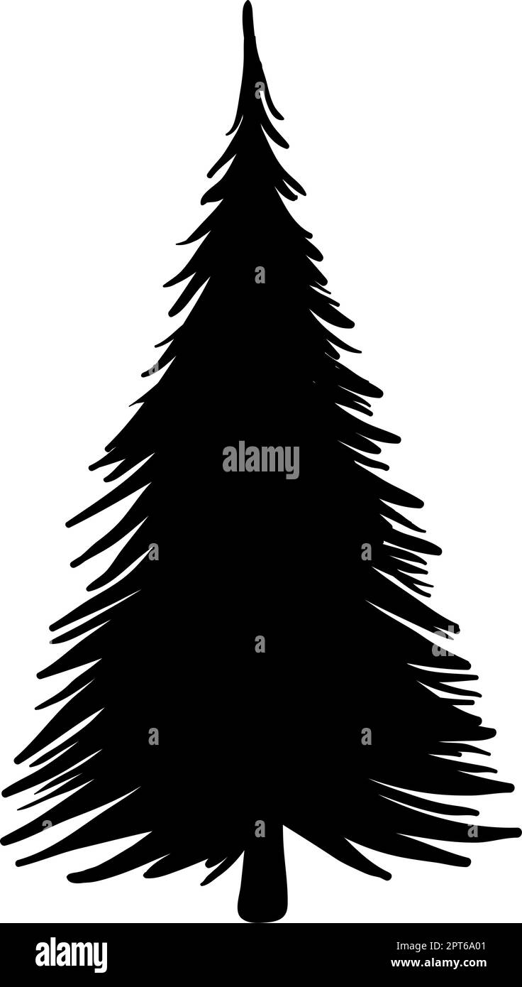 Fir Tree Silhouette Stock Vector Image & Art - Alamy