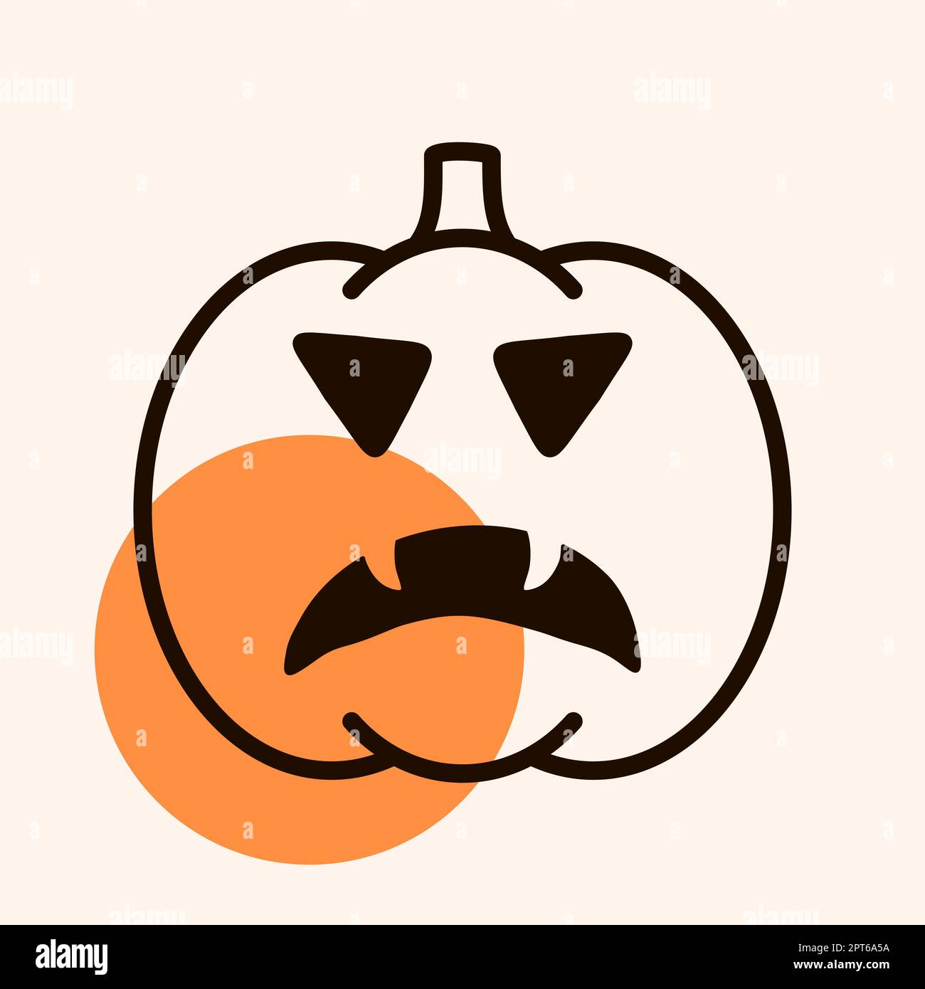 Halloween pumpkin emoticon icon vector illustration Jack-O-Lantern ...