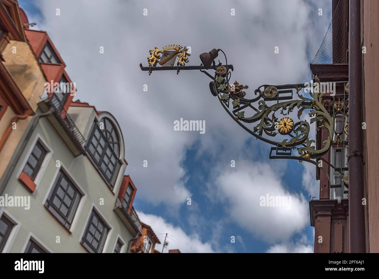 Historical nose sign from an inn, Weissgerbergasse 25, Nuremberg ...